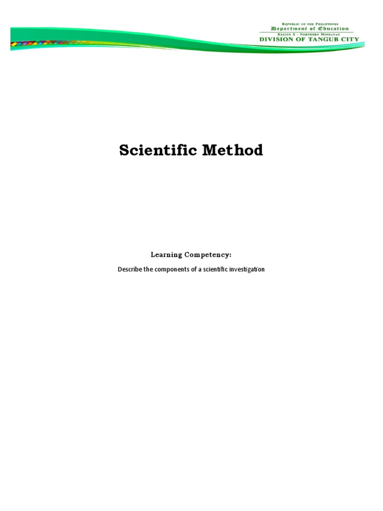 Scientific Method: Describe The Components of A Scientific ...
