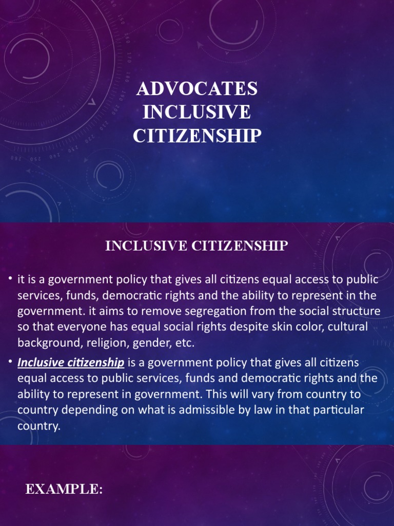 Advocating for Inclusive Citizenship | PDF