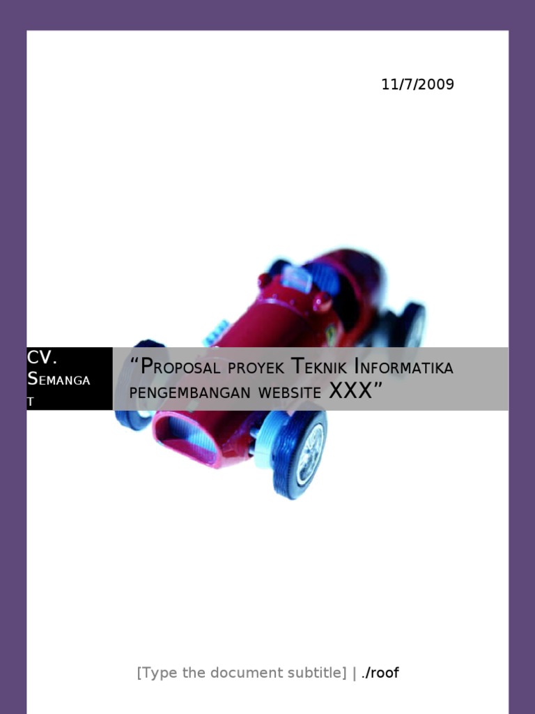 Contoh Proposal Teknik Informatika | PDF