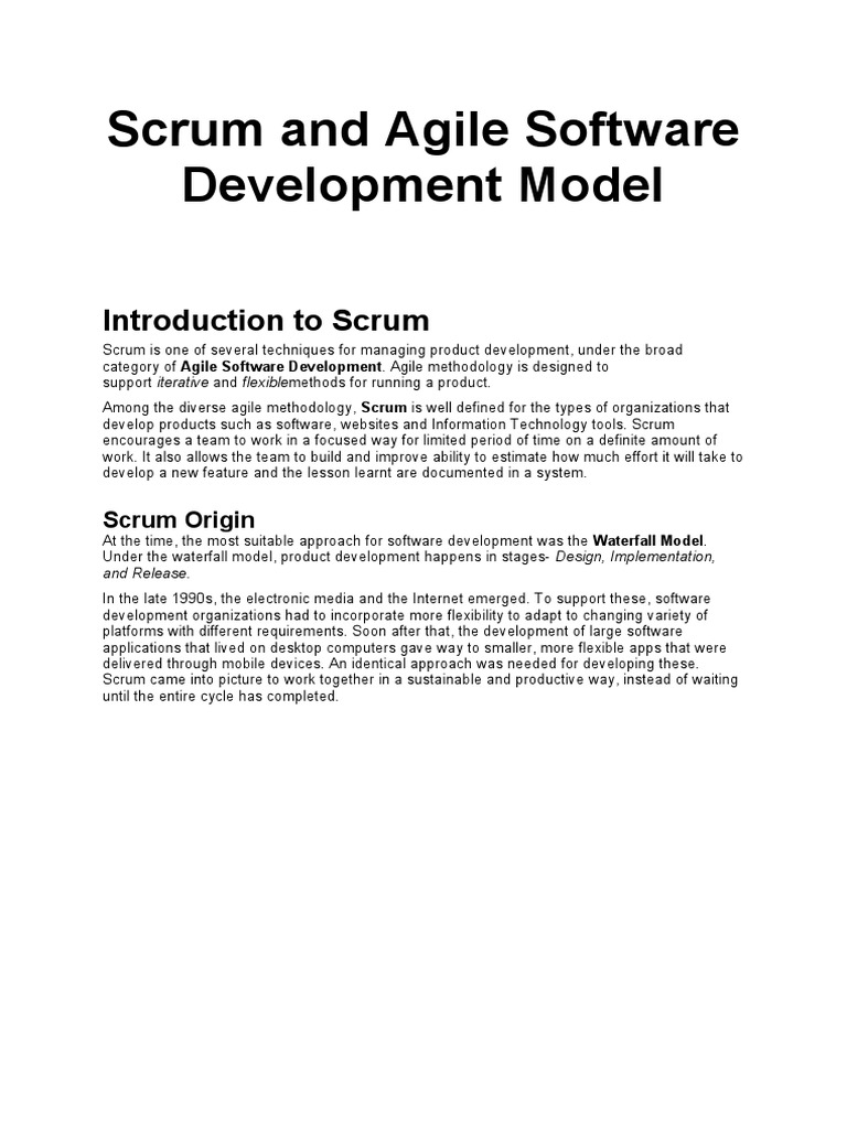 Understanding Scrum in Agile Development | PDF | Scrum (Software ...