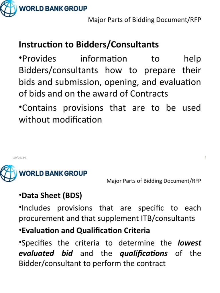 Comprehensive Breakdown of the Key Components and Sections of a Bidding ...