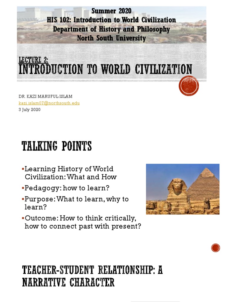 Summer 2020 HIS 102: Introduction To World Civilization Department of ...