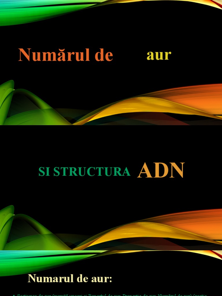 Numărul de Aur Și Structura ADN | PDF