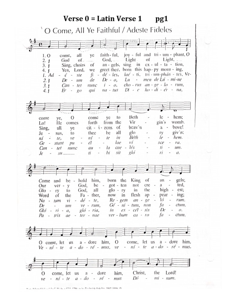 10 - O Come, All Ye Faithful-Adeste Fideles-ALL PDF | PDF | Pitch (Music) | Music Performance