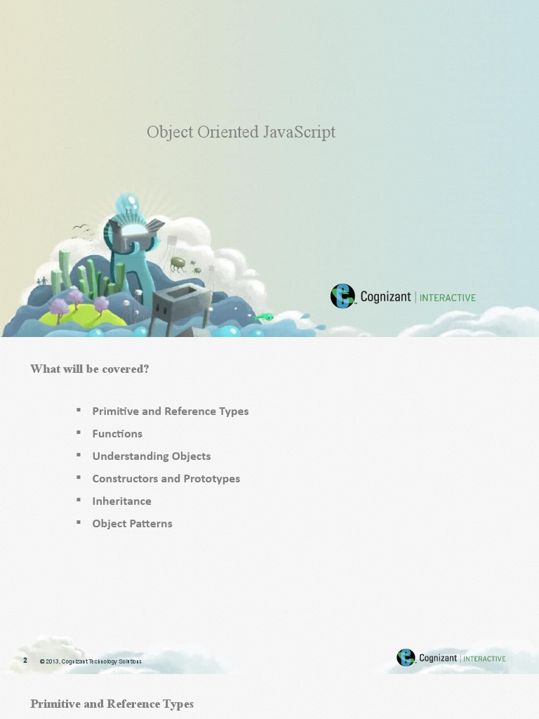 Object Oriented Javascript © 2013 Cognizant Technology Solutions Pdf Subroutine Java Script 5695