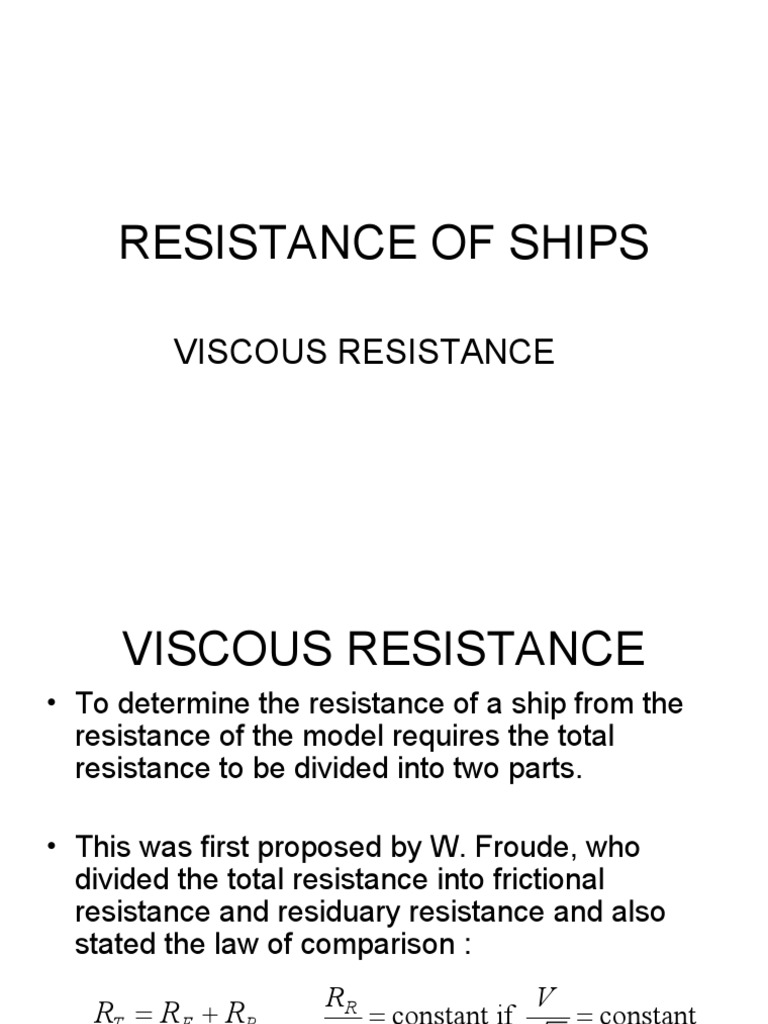Iii Viscous Resistance | PDF | Boundary Layer | Drag (Physics)