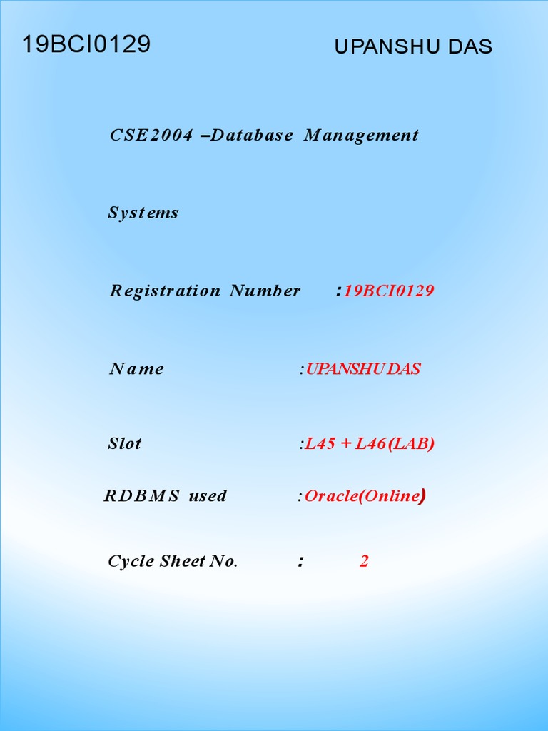 DBMS Da Lab 2 | PDF | Databases | Data Management Software