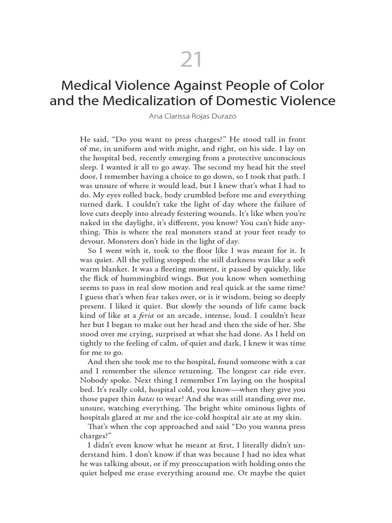 Medical Violence (Ana Clarissa Rojas Durazo) | PDF | Violence ...