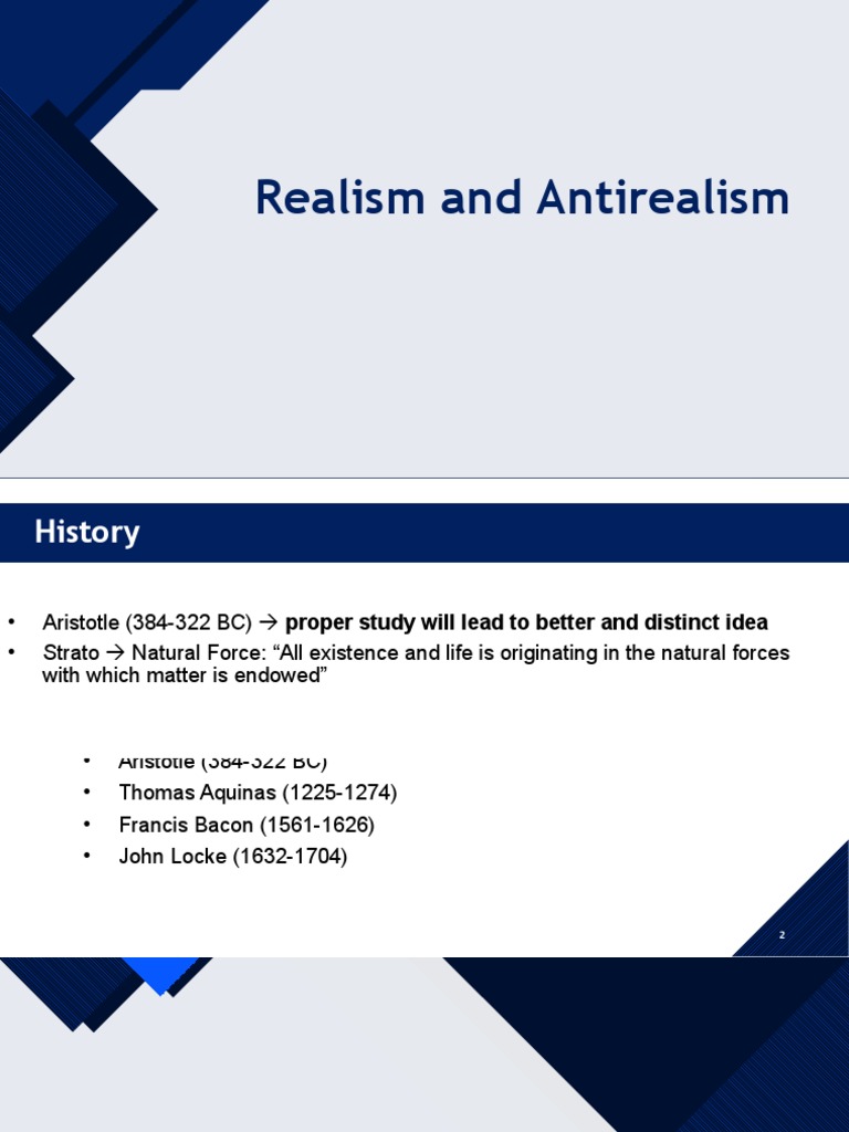Realism and Antirealis | PDF | Philosophical Realism | Reality