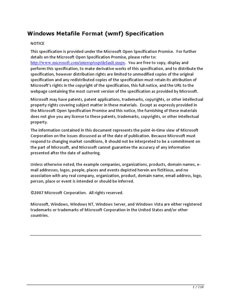 WindowsMetafileFormat (WMF) Specification PDF | PDF | Remote Desktop ...