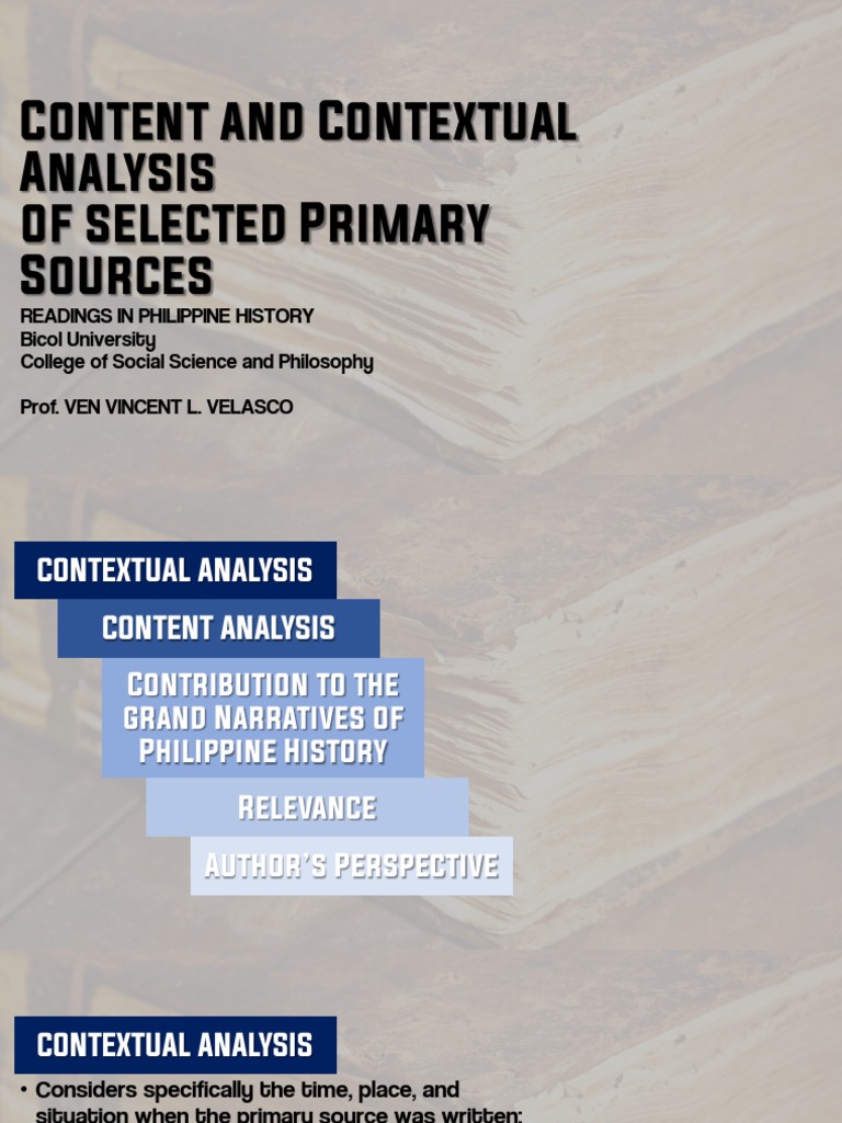 Content and Contextual Analysis | PDF | Narrative | Cognitive Science