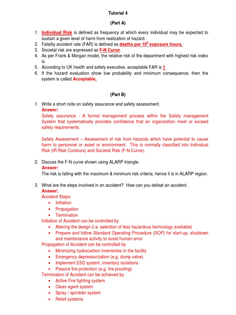 Tutorial 4 Solution | PDF | Hazards | Risk