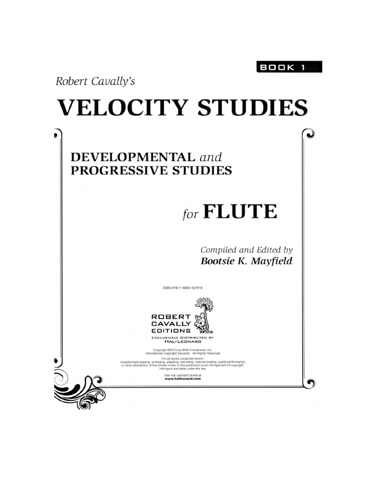 Robert Cavally, Velocity Studies - Book 1 | PDF