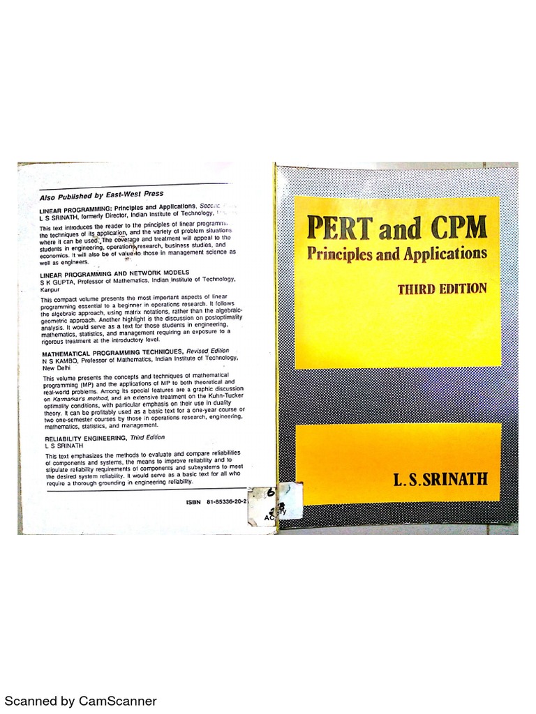 CPM and PERT LS Srinath | PDF