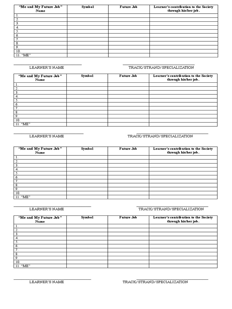 Me and My Future Job | PDF