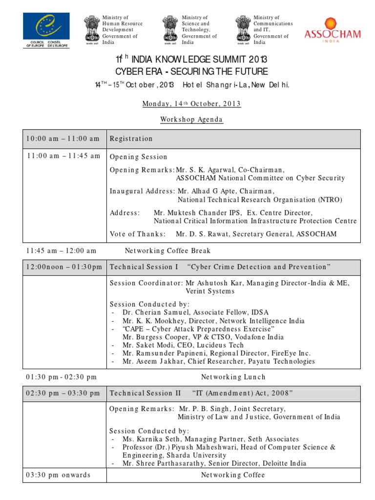 Workshop Tentative Agenda | PDF | Cyberwarfare | Security