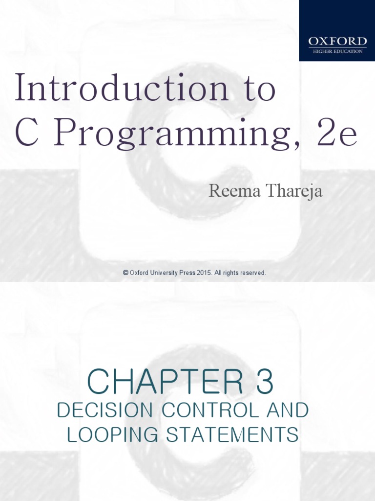 Introduction To C Programming, 2e: Reema Thareja | PDF | Control Flow ...