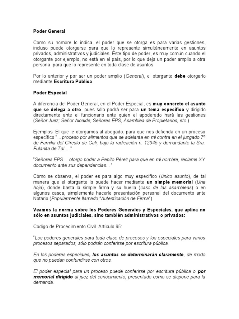 Poder General | PDF | Propiedad de la comunidad | Matrimonio