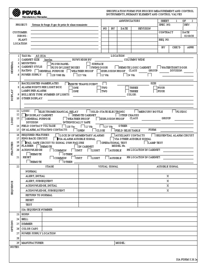 ISA S20-02 ANNUNCIATOR Sonora | PDF | Electrical Components ...