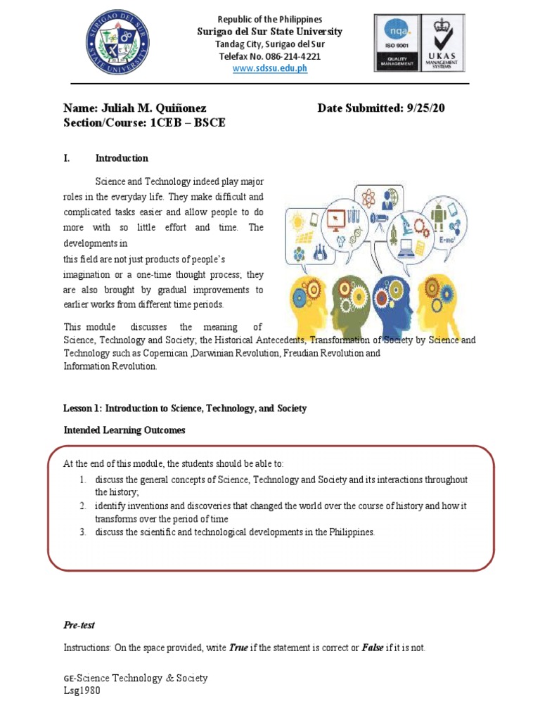 STS Module | PDF | Science | System