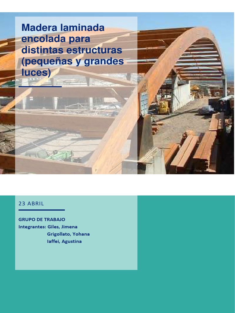 TP N°1 Madera Laminada Encolada | PDF | Madera | Hormigón