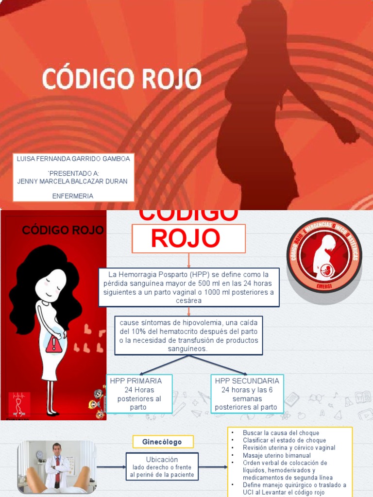 Protocolo Código Rojo en Obstetricia | PDF | Parto | Cuidado de la salud