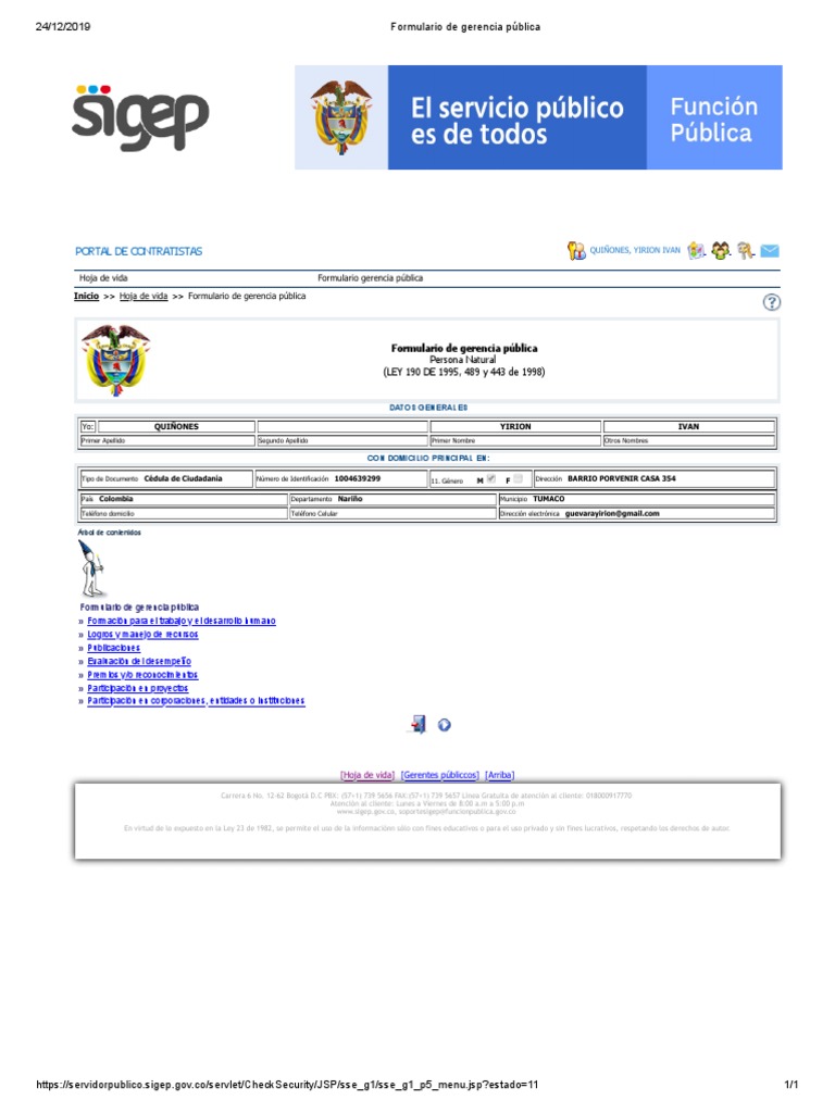 Formulario de Gerencia Pública | PDF | Business | Science