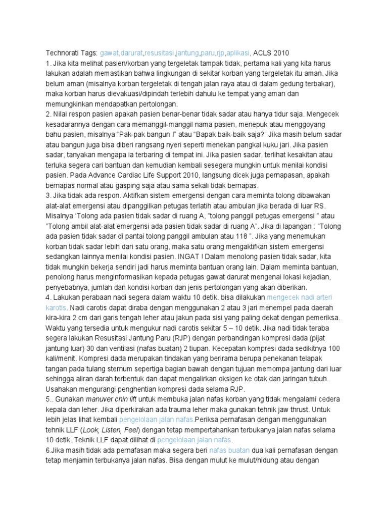 Panduan RJP dan Penanganan Darurat | PDF