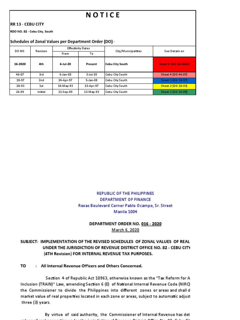 RDO No. 82 - Cebu City, South | PDF | Cebu | Taxes
