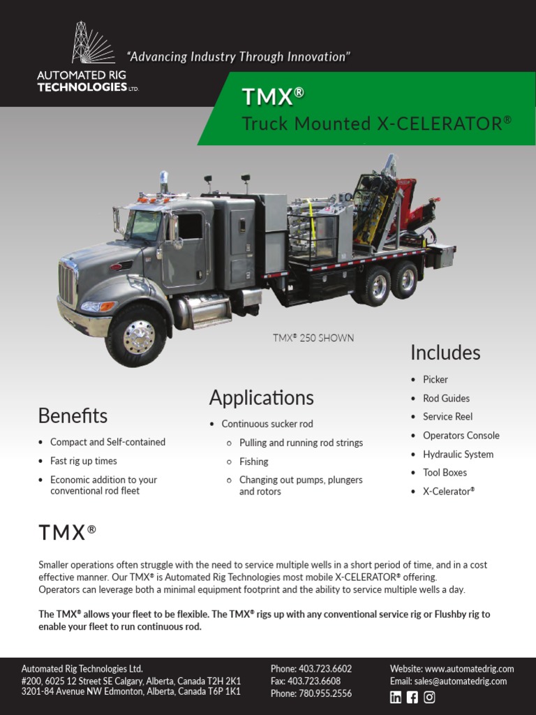 Includes Applications: Truck Mounted X-CELERATOR | PDF | Equipment ...