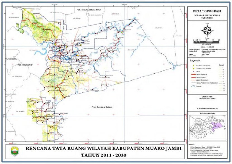 Peta Topografi Kab. Muaro Jambi PDF | PDF