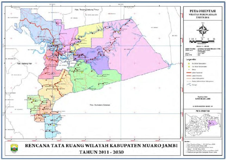 Peta Administratif Kab. Muaro Jambi | PDF