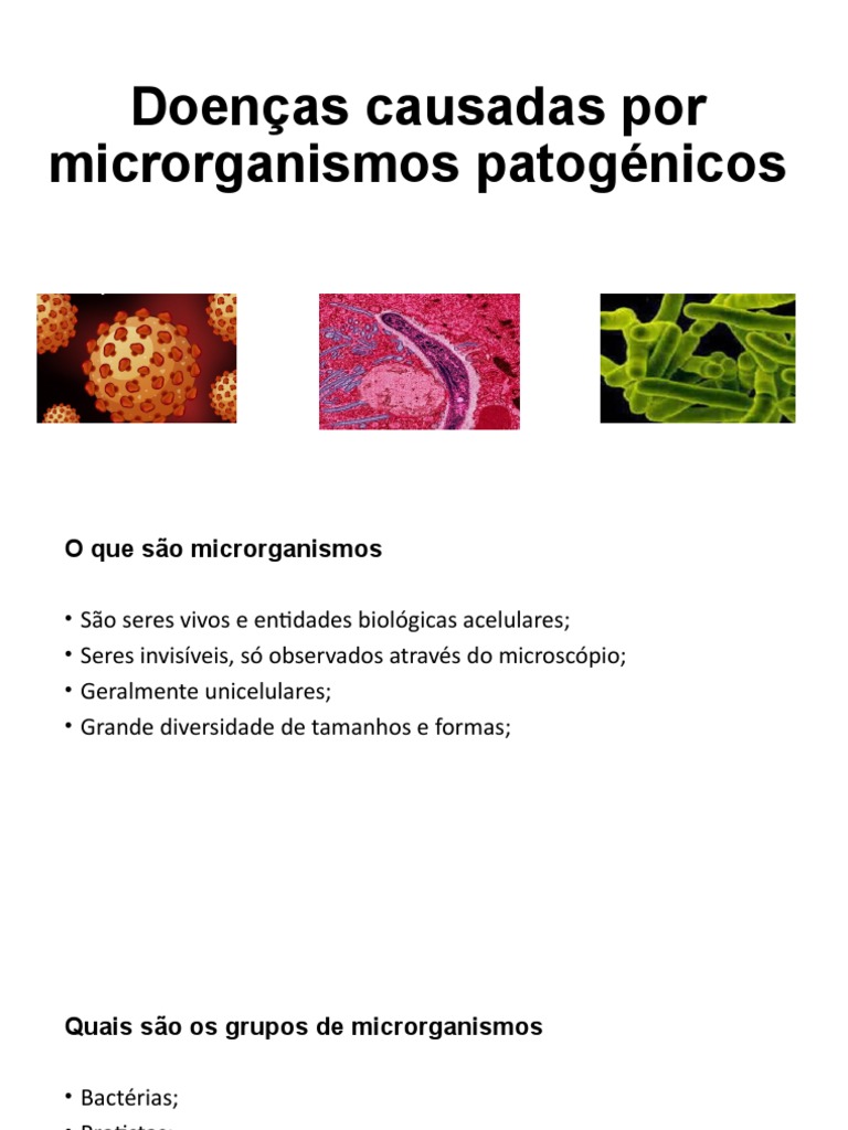 Doenças Causadas Por Microrganismos Patogénicos | PDF