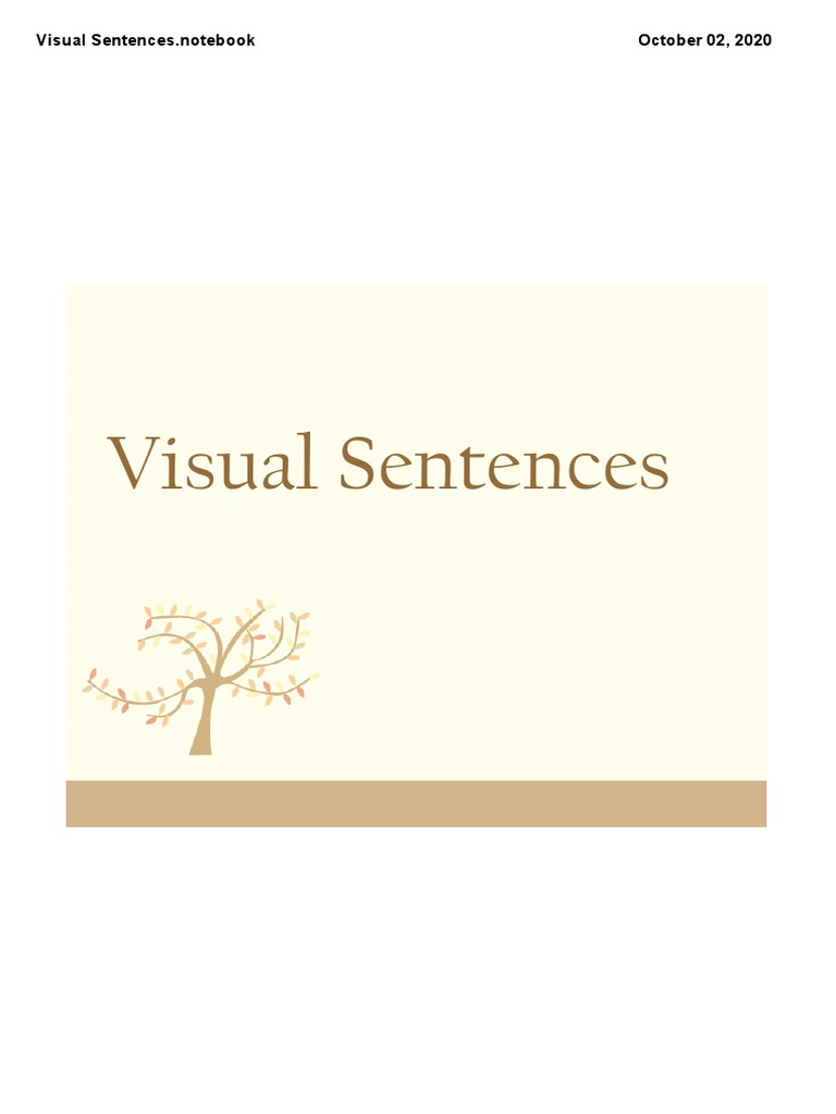 Visual Sentences | PDF
