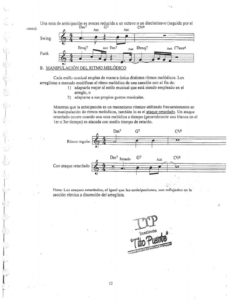 Manipulación Del Rítmo Melódico | PDF