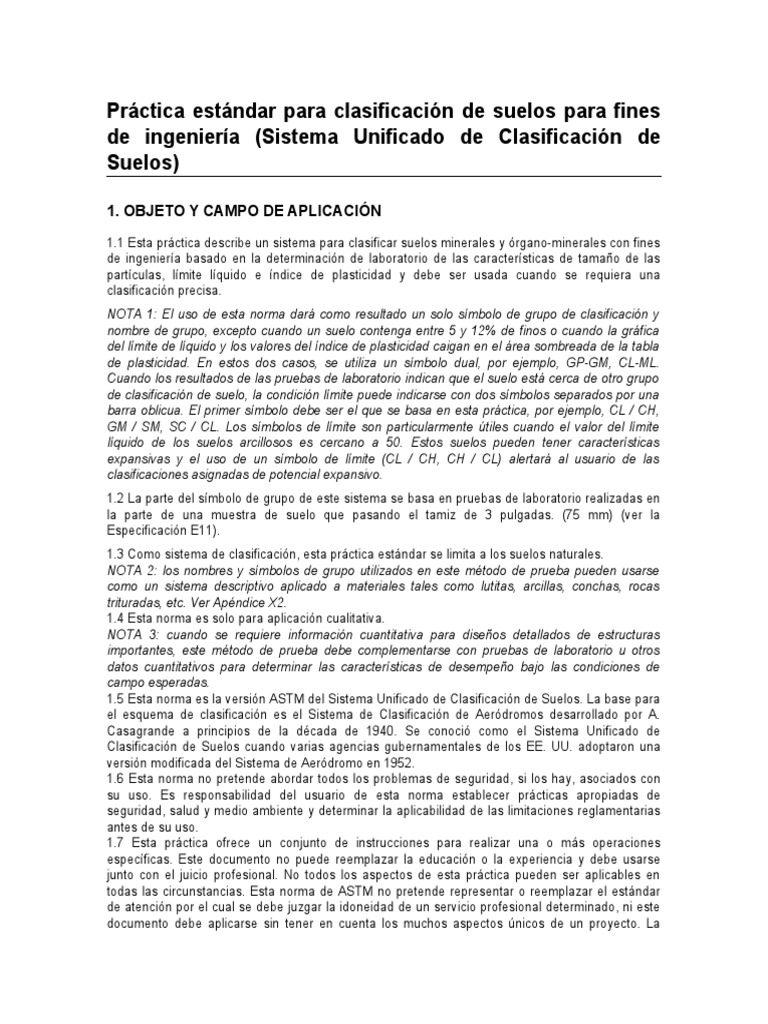 Borrador AASHTO M145 | PDF | Arcilla | Plasticidad (Física)