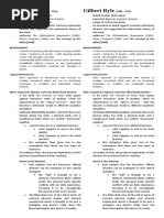 Gilbert Ryle's Definition of 'The Self' | PDF