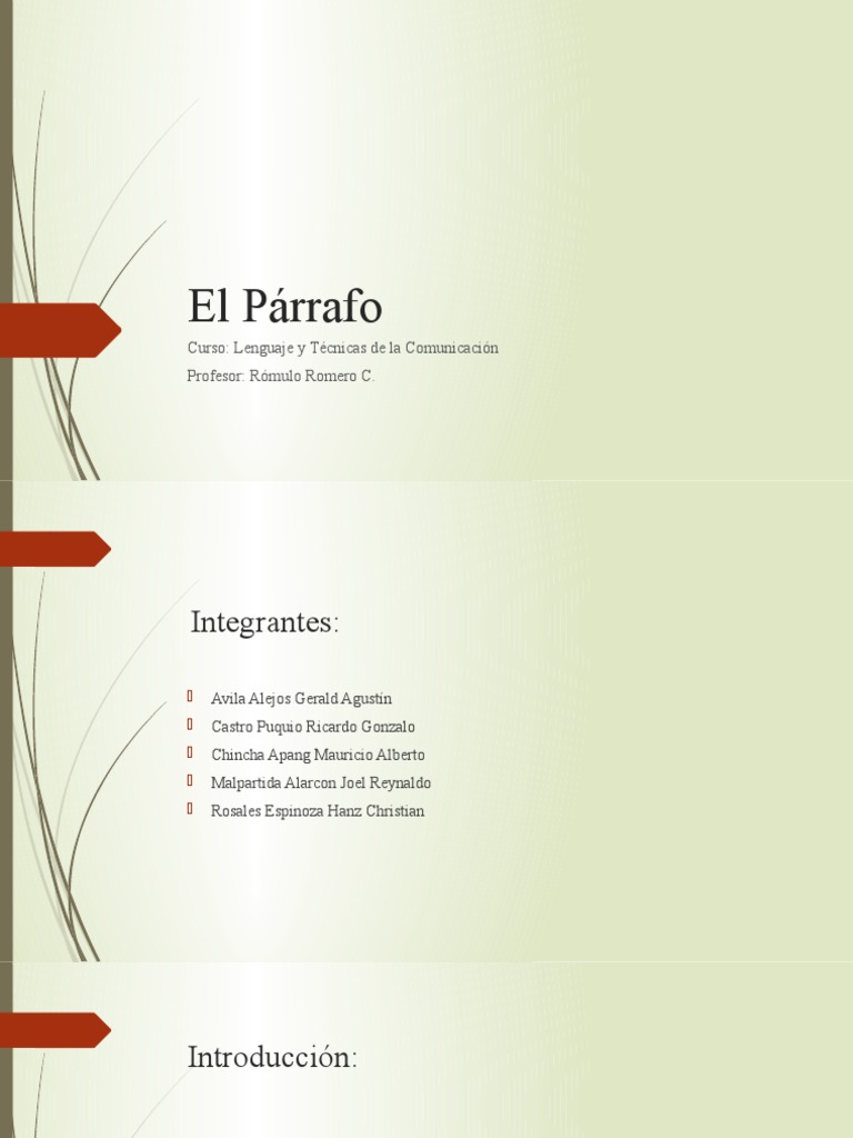 Estructura y Redacción del Párrafo | PDF | Oración (Lingüística) | Párrafo