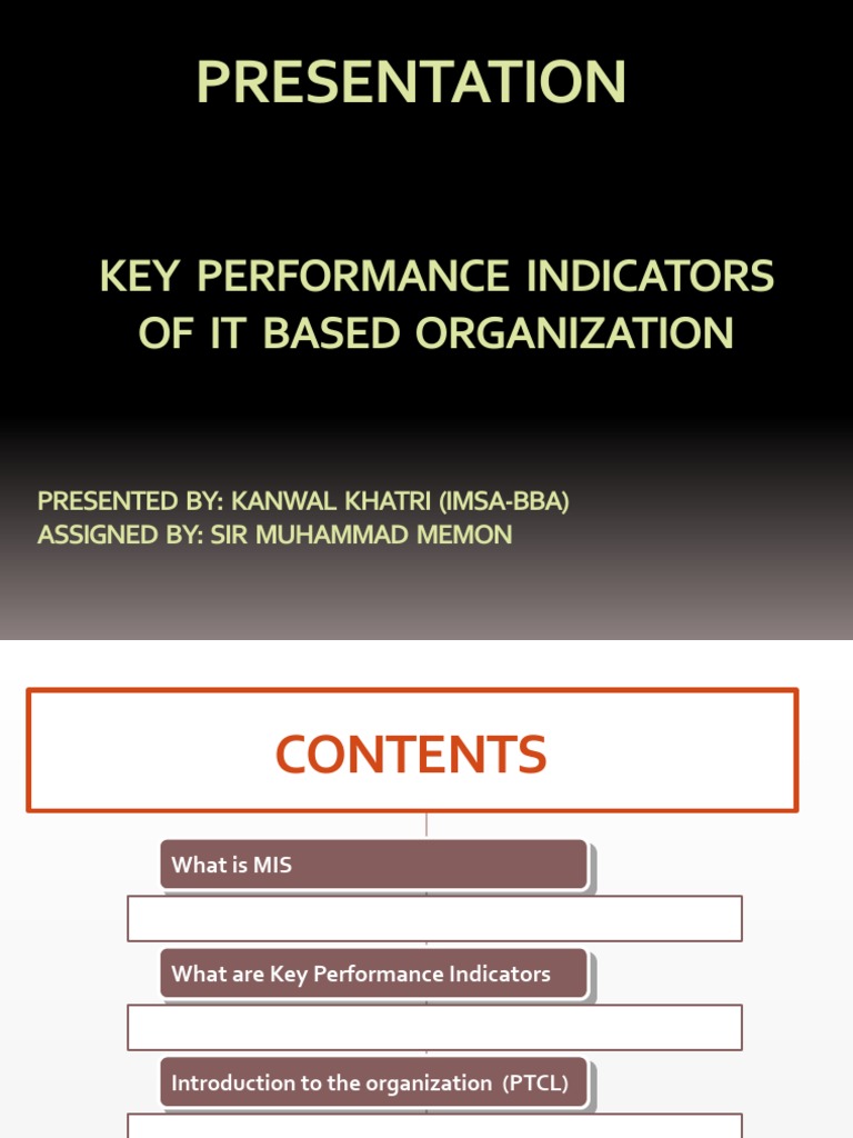Key Performance Indicators of It Based Organization | PDF | Customer ...