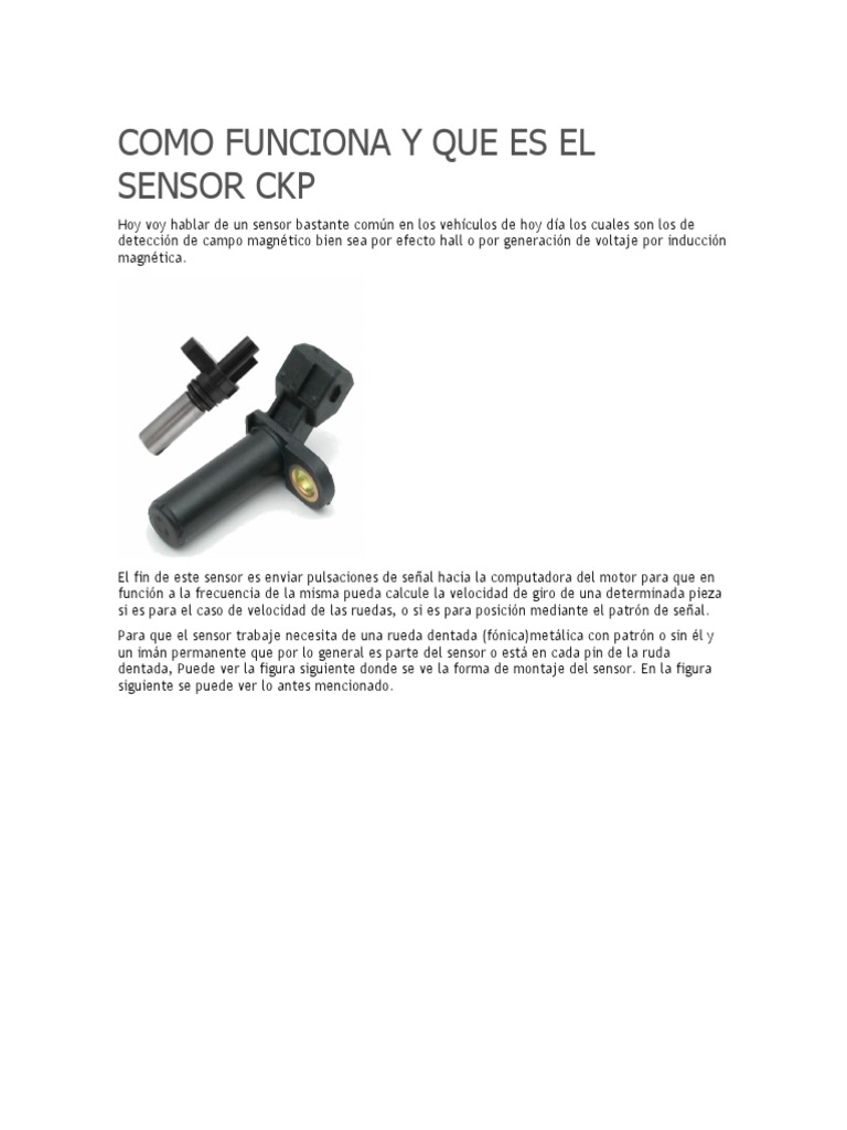 Como Funciona y Que Es El Sensor CKP | PDF