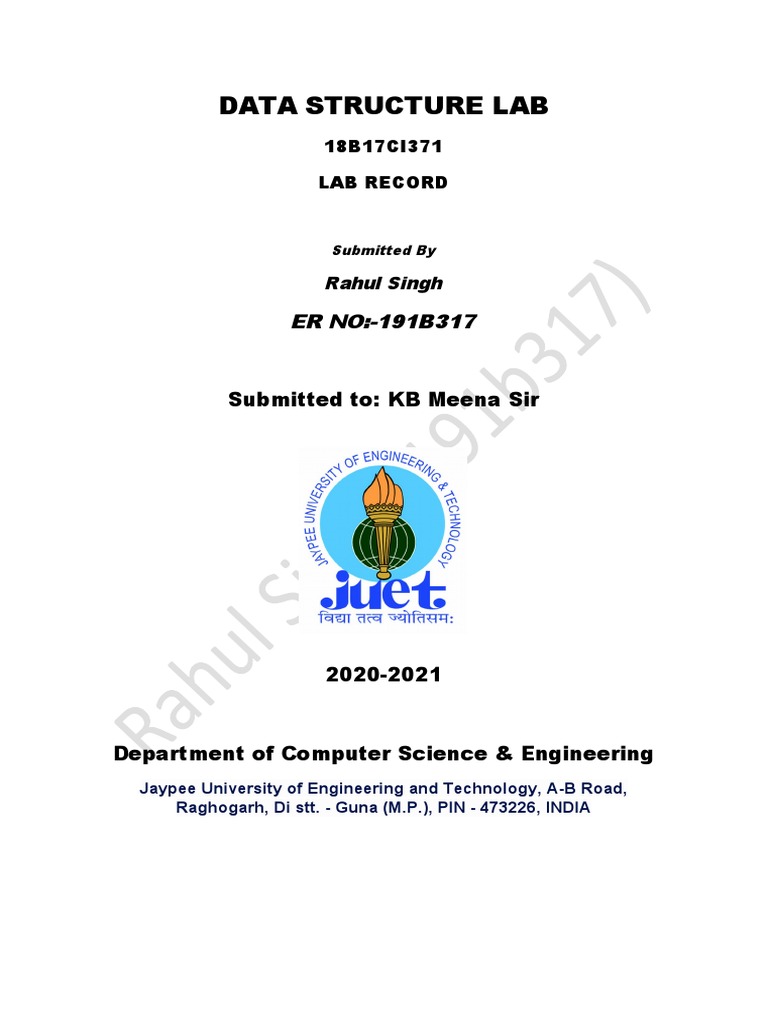 Data Structure Lab | PDF | Computer Science | Formalism (Deductive)