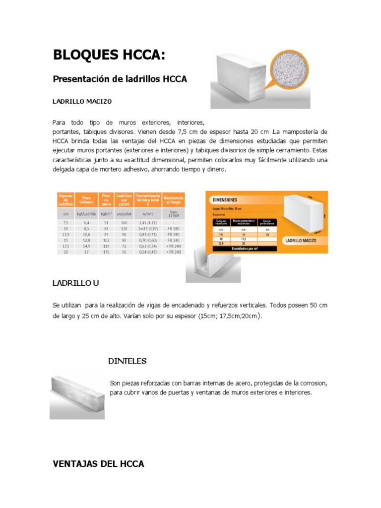 Bloques Hcca | PDF | Ladrillo | Fundación (Ingeniería)