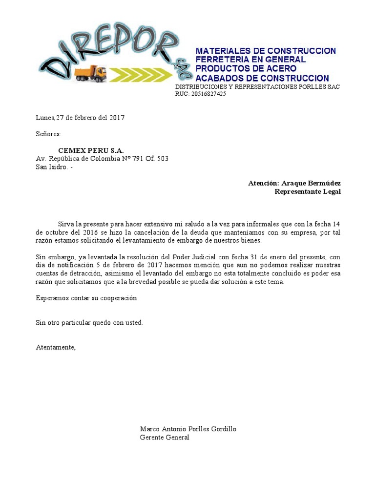 Carta Poder Cemex | PDF