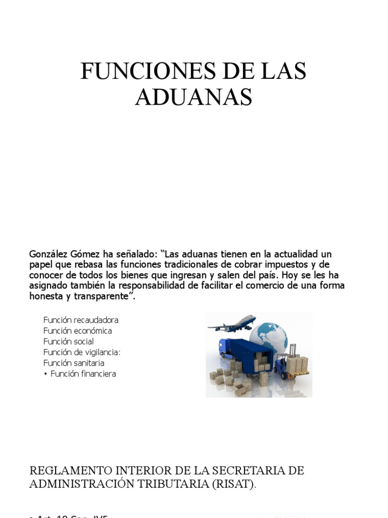 Funciones de Las Aduanas | PDF