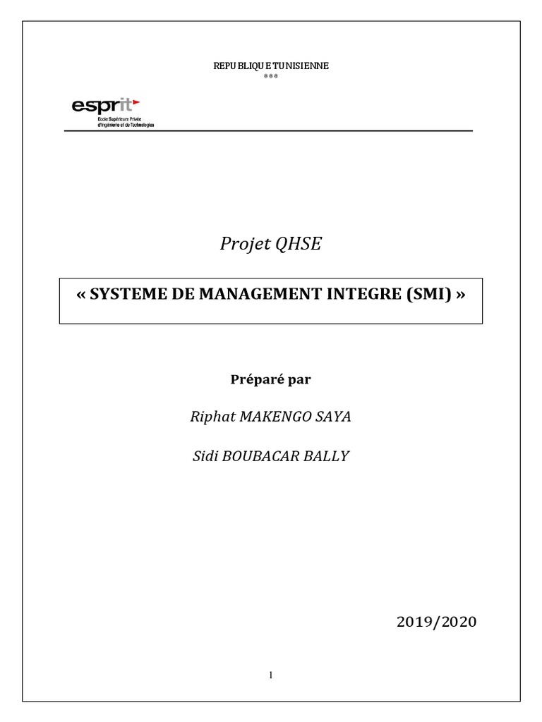 Système de Management Intégré QHSE | PDF | Management de la qualité ...