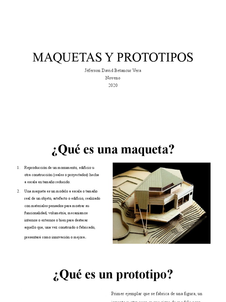 Maquetas y Prototipos | PDF | Prototipo | Ingeniería
