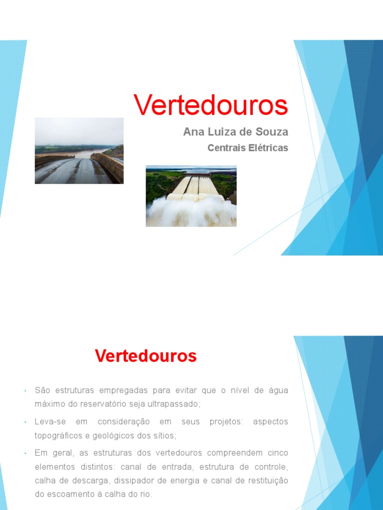 Tipos e Dimensionamento de Vertedouros | PDF | Vertedouro | Hidrologia ...