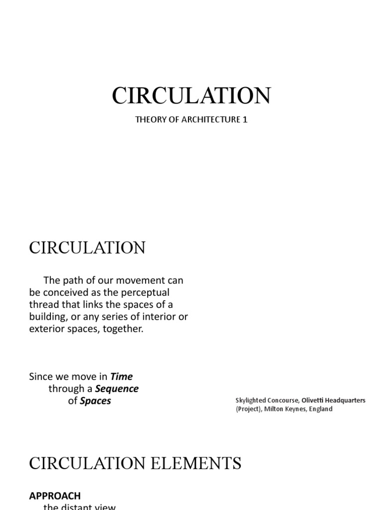 LECT 7 Circulation | PDF | Stairs | Architectural Design