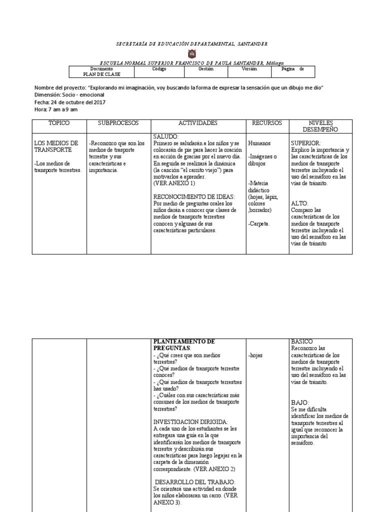 Plan 2 Preescolar Pdf Cognición Aprendizaje