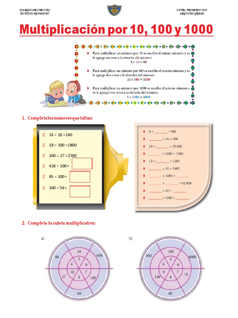 Ficha Multiplicacion Por 10 PDF | PDF | Violencia